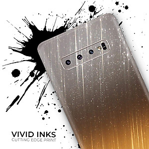DesignSkinz Scratched Gold and Silver Surface Protective Vinyl Decal Wrap Skin Cover Compatible with The Samsung Galaxy S20 (Screen Trim & Back Glass Skin)