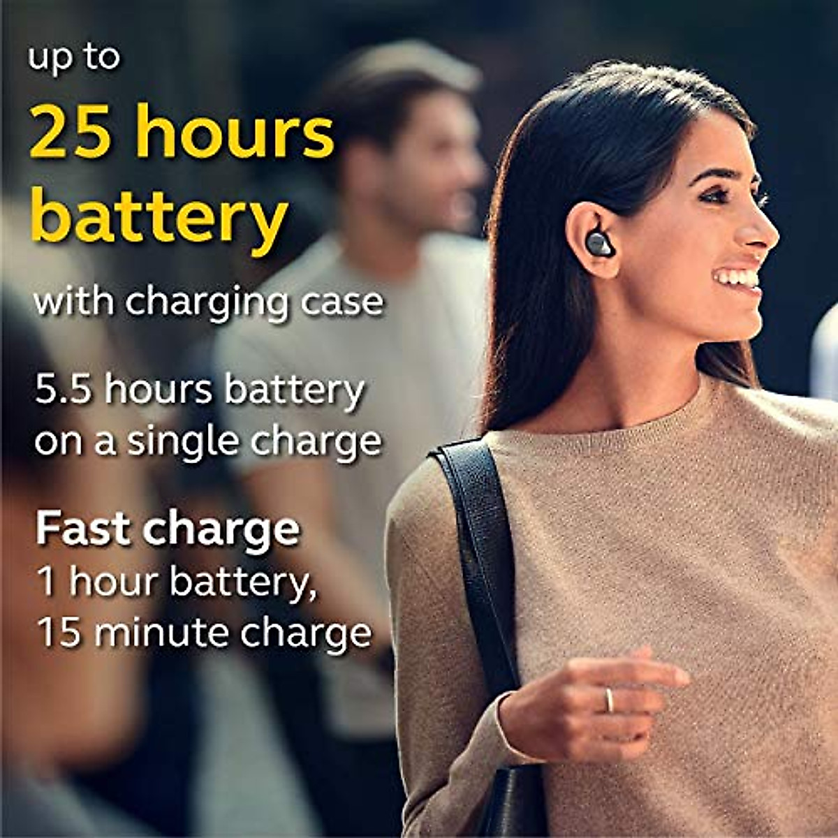 Jabra Elite 85t True Wireless Bluetooth Earbuds, Titanium Black – Advanced Noise-Cancelling Earbuds with Charging Case (Renewed)