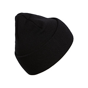 adidas Originals Tall Utility Cuff Beanie, Black/White, One Size