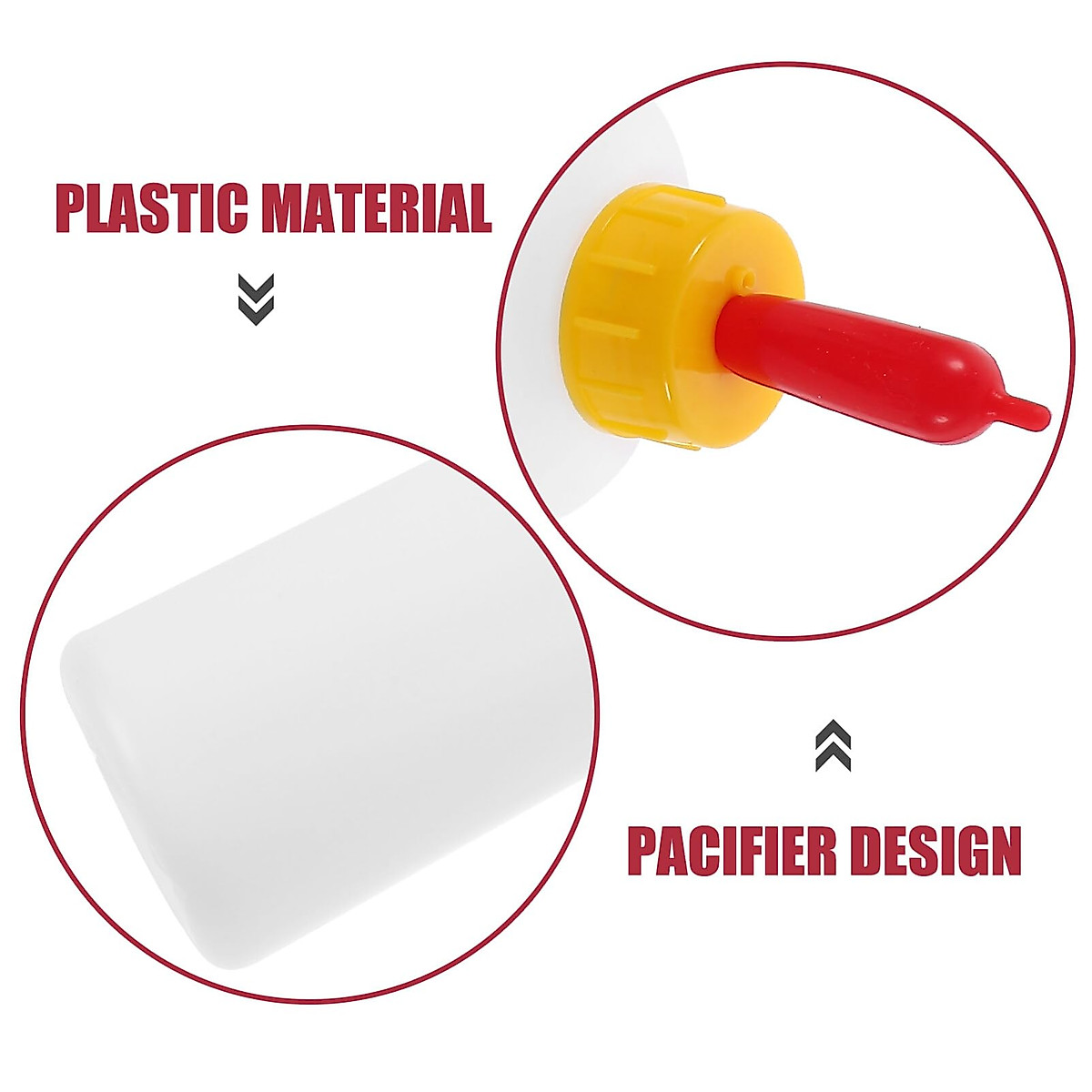 Tofficu Bottle 5Sets 400ml Lamb Feeding Bottle Jug Baby Goat Calf Milk Water Bottle with - On Teat Kid Livestock Drink Bottle for Farm Accessories Cow Sheep Pig Goat Supplies