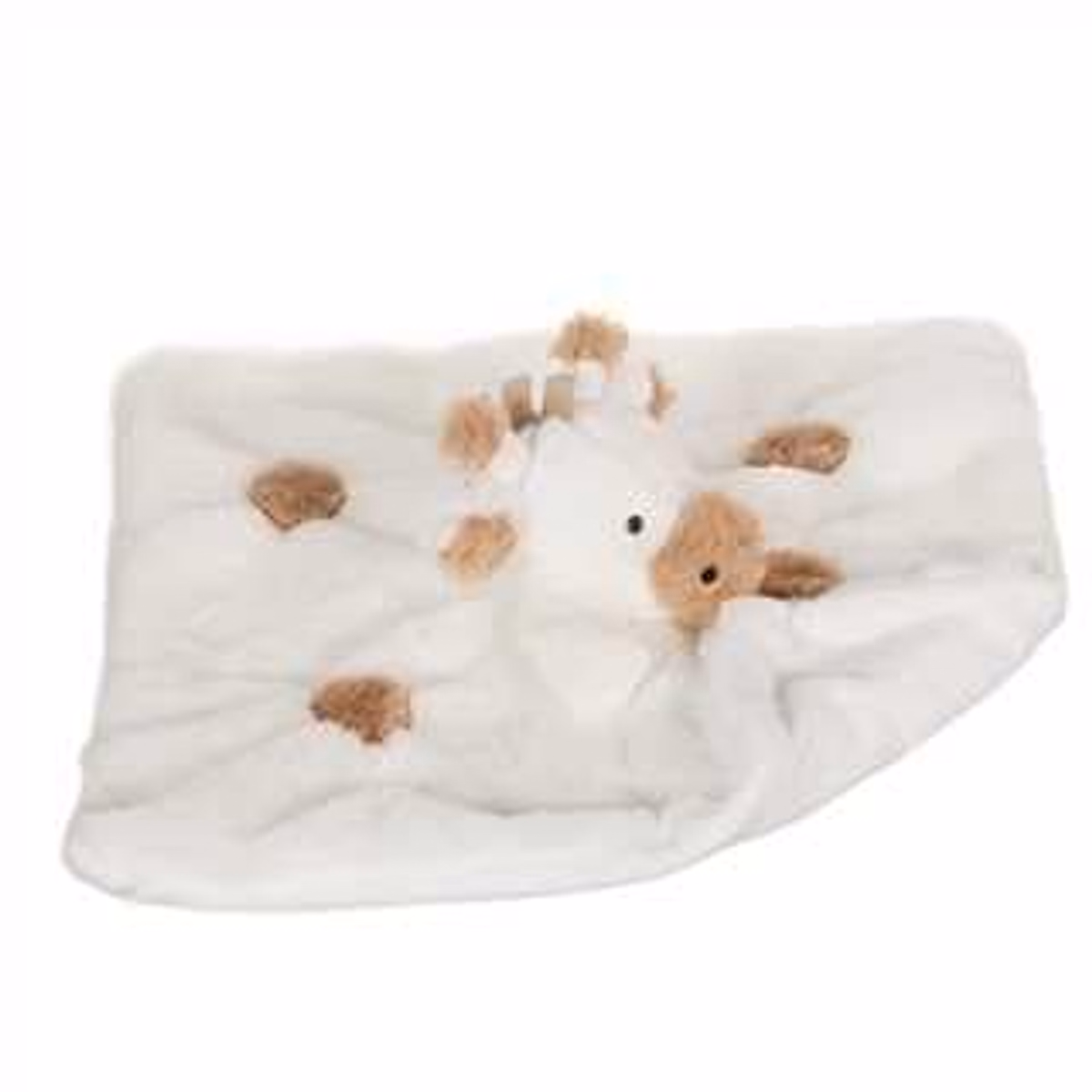Apricot Lamb Luxury Snuggle Plush Cute White Giraffe Infant Stuffed Animals Security Blanket Nursery Character Blanket (White Giraffe, 14 Inches)
