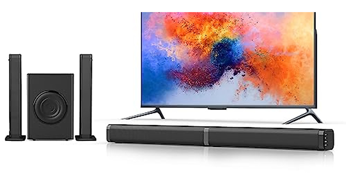 Puxinat 2 in 1 Sound Bar with Subwoofer - Bluetooth System