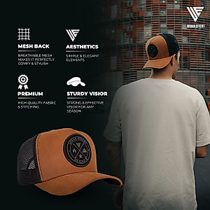 Urban Effort Mesh Trucker Hat - Adjustable Baseball Cap for Men and Women - For Mountaining, Hunting & Hiking