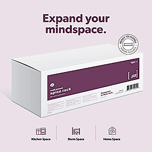 Mindspace Spice Rack Wall Mount, Pantry Cabinet Door Organizer - Set of 4 Hanging Spice & Seasoning Racks Kitchen Storage Organizer | The Wire Collection, Chrome