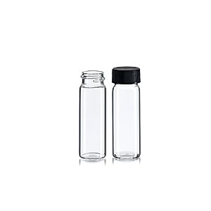 ATB 5 Mini Clear Glass Vial Bottles Caps 1 3/4 Tall 1/8 Oz Gold Panning Prospecting