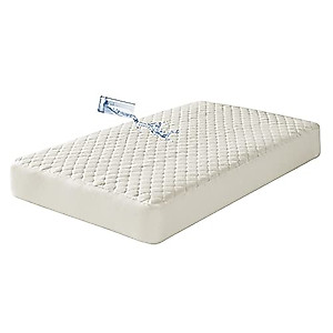 TL Care Waterproof Quilted Crib Size Fitted Mattress Cover Made with Organic Cotton Top Layer, Natural Color, 2 Pack