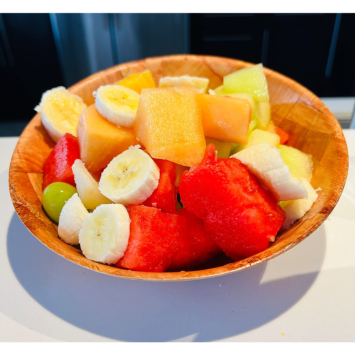 United Brands USA Wood Wooden Salad Bowl Set 6 (8 inches)