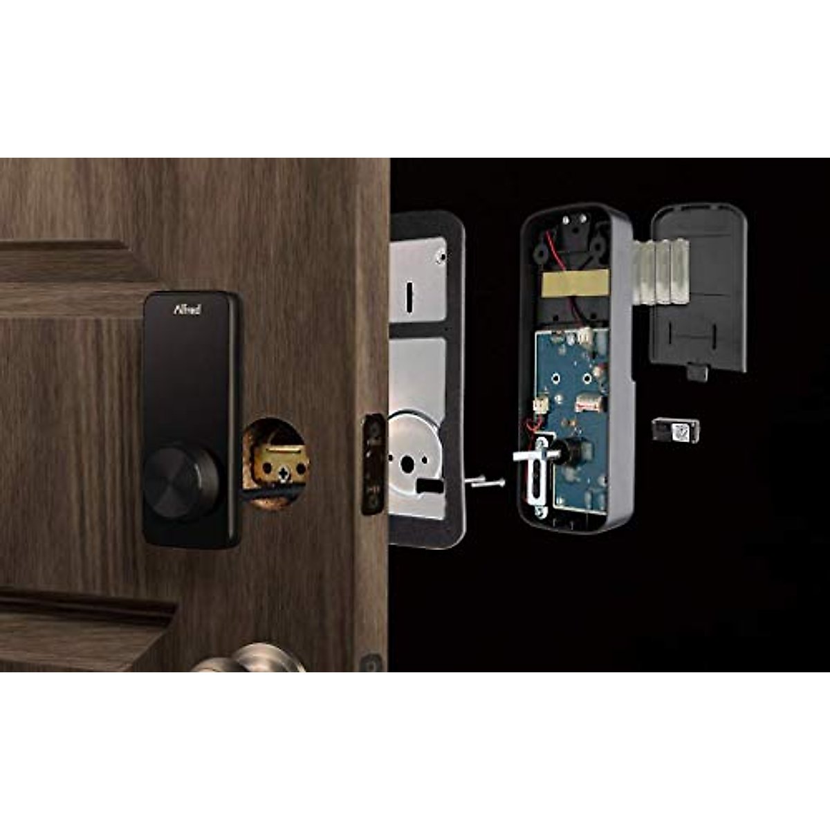 Alfred Touchscreen Keypad Pin + Bluetooth + Z-Wave + Key Entry (DB1-B-BL) Smart Door Lock
