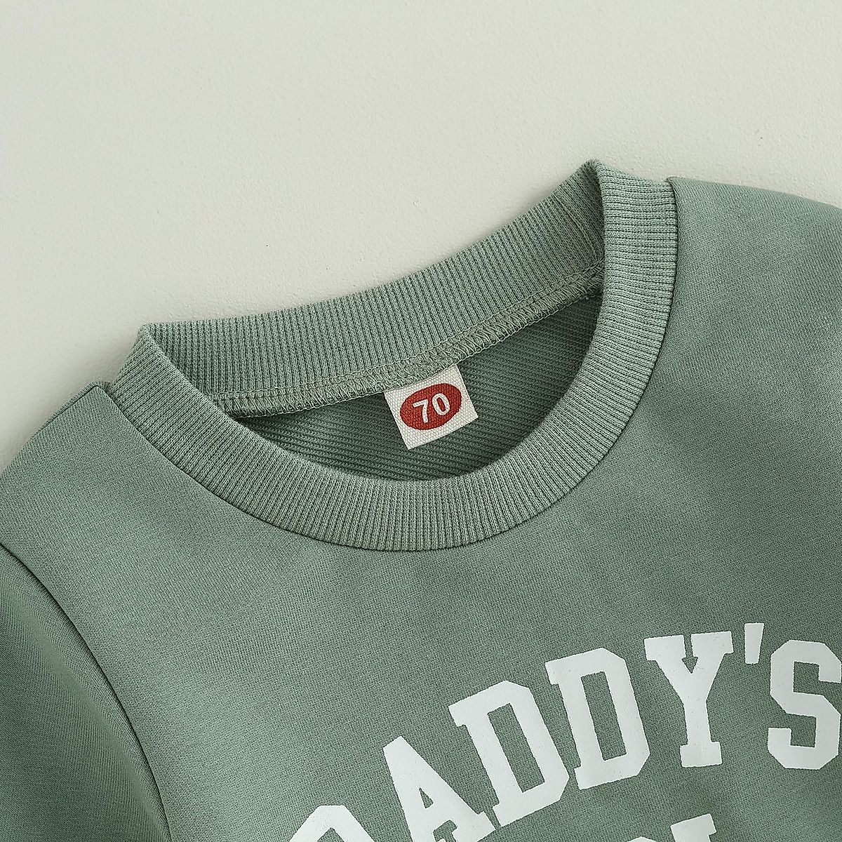 Toddler Baby Girl Clothes Long Sleeve Letter Print Crewneck Sweatshirt Sweatpants Fall Winter Sweatsuit Set Outfit (Daddy's Girl Green, 12-18 Months)