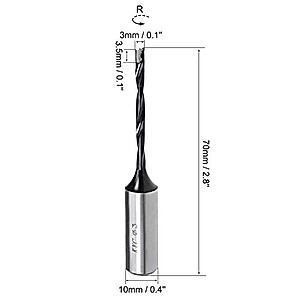 uxcell Brad Point Drill Bits for Wood 3mm x 70mm Forward Turning HSS for Woodworking Carpentry Drilling Tool