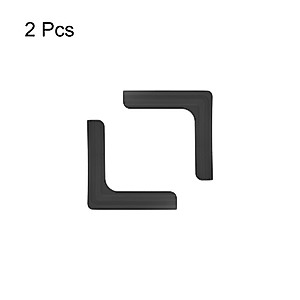 uxcell Window Corner Guards Edge Protectors, 2Pack Standard Lace Style Safety Bumper, 70mmX15mm for Window Corners, Desks, Cabinets, Black