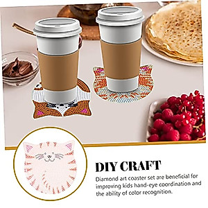 FAVOMOTO 1 Set Coaster Toys Adults for Women Gifts for Car Stocking Stuffers for Adults Funny Non-Slip Coffee Mat Cute Coaster Kitchen Trivets Mat Adult Arts and Crafts Cup