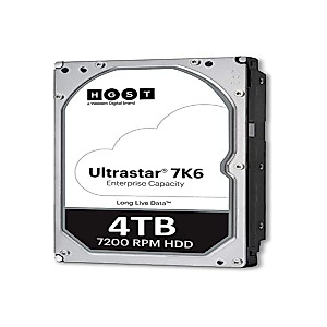 HGST Ultrastar 7K6000 | HUS726040ALE610 | 0F23005 | 4TB 7200RPM 128MB Cache SATA 6Gb/s 3.5" Inch | 512E | Ultra Instant Secure Erase | Enterprise Hard Disk Drive (HDD)