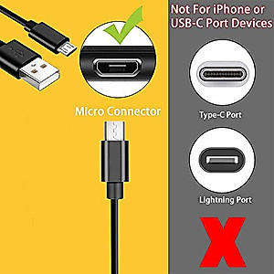 2 Pack Charger Charging Cable Cord for Samsung Galaxy Tab A 8.0" 7.0" 9.7" 10.1",E,S,S2,3,4,Tab 3 4, SM-T280 350 580 113 377 560 713 230 530 Tablet, Note 4 5, S7 S6 J7 J3 Micro USB Power Cord