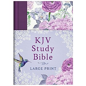 KJV Study Bible - Large Print [Hummingbird Lilacs]