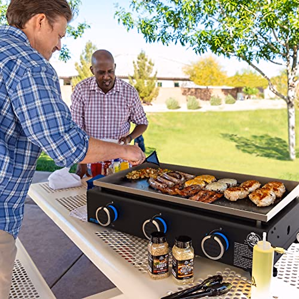 PIT BOSS 10961 3-Burner Tabletop Gas Griddle, Black