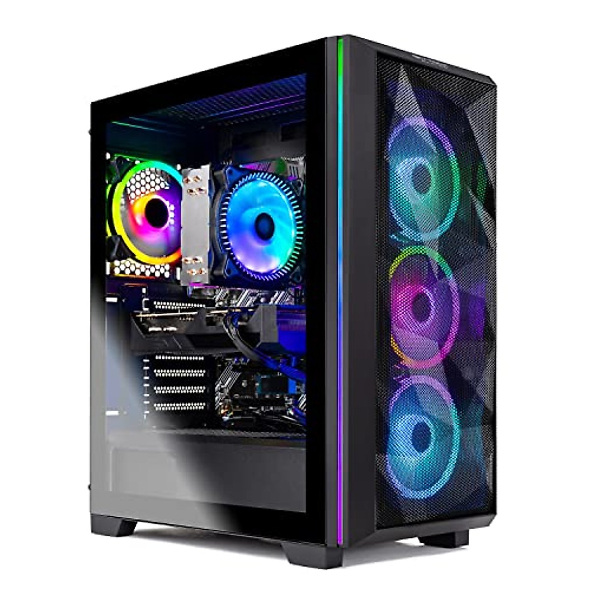 Skytech Gaming Skytech Chronos Gaming PC Desktop – Intel Core i5 12400F 2.5 GHz, Intel Arc A750, 1TB NVME Gen4 SSD, 16GB DDR4 RAM 3200, 650W Gold PSU, 11AC Wi-Fi, Windows 11 Home 64-bit