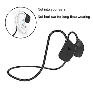 AIFMY Open Ear Wireless Air Conduction Headphones for Sports, Bluetooth 5.1Not in-Ear Headset with Mic,Black