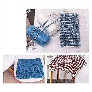 2Roll 100G 3mm Flat Polypropylene Ribbon, Lightweight Colorful Knitting Ribbon Twine Bright Silk Thread Yarn for DIY Crochet Sun Hat Bag Slippers Cushion