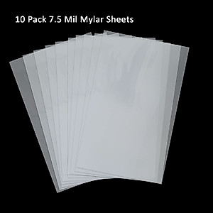 10 Pack 7.5 Mil Blank Stencil Sheets 12 x 24 inch Mylar Sheet Milky Translucent PET Blank Stencil Making Sheet Blank Mylar Templates for DIY Art Craft, Cricut, Silhouette, Template Material
