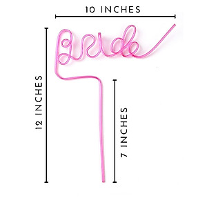 Bridal Party Straw - 1 Bride Straw - Bride To Be Gift - Sturdy and Reusable - Washable Straw - Bridal Shower Favors