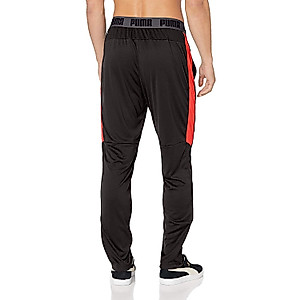 PUMA mens Speed Pants, Black/Red, Large US