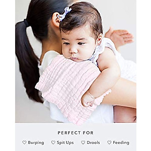 Muslin Cloths for Baby 5 Pack Burp Cloths Newborn Essentials 100% Cotton Organic Washable