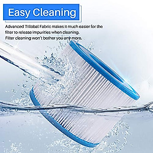 POOLPURE Type VI SPA and Hot Tub Filter Replaces Coleman SaluSpa 90352E, Bestway Filter, Lay-Z Spa, Set of 6