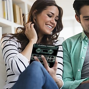 for Microsoft Surface Duo Case 8.1"(Not Fit Duo2) with Retro Classical Cassette Theme Design, RYUITHDJP for Microsoft Surface Duo Phone Case Stylish Shockproof Cover