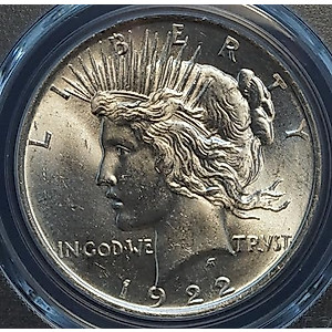 1922 - United States Peace Silver Dollar $1 PCGS MS-62
