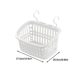 Cabilock Plastic Mesh Basket 2pcs Shower Caddy Basket Organizer Hanging Bathroom Shelf Wall Mounted Storage Rack for Sponge Shampoo Razors Conditioner Desk Organizer Basket