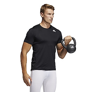 adidas Men's Techfit Fitted Tee, Black, 3X-Large