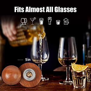 DANIAU Cocktail Smoker Kit with Torch, 4 Flavors Wood Chips for Whiskey Smoker Kit, Old Fashioned Cocktail Kit Bourbon Drink Smoker Infuser Kit with Reusable Ice Cubes, Gifts for Father's Day