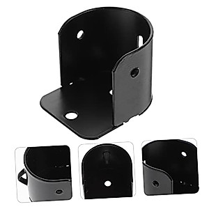 Cabilock 8 Pcs Closet Flange Code Curtain Accessories Shelves Brackets Shower Rod Holder Shower Rod Support Curtain Rod Hanging Brackets Shower Curtain Pole Socket U Shape Shelf Support