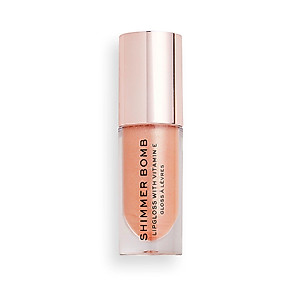 Makeup Revolution, Shimmer Bomb Lip Gloss, Infused With Vitamin E, Shimmery Finish, Available In 6 Shades, Starlight, 4.5ml