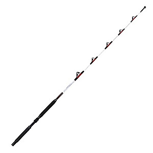 Fiblink Trolling Rod Saltwater Deep Dropper Big Game Rod Conventional Boat Roller Rod Carbon Fishing Pole (1 Piece - 6' - 80-120lbs)