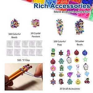 Yehtta Gifts for 8-10 Year Old Girls Rubber Bands Loom Kit Kids Art Crafts DIY Toys Bracelet Making Kit Personalized Handmade Beads Rubber Band Christmas Birthday Gift for Kids