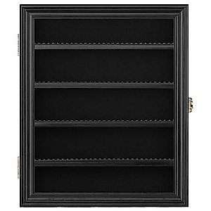 Minifigures Dimensions Display Case Thimble Wall Cabinet LG-CN30 (Black)