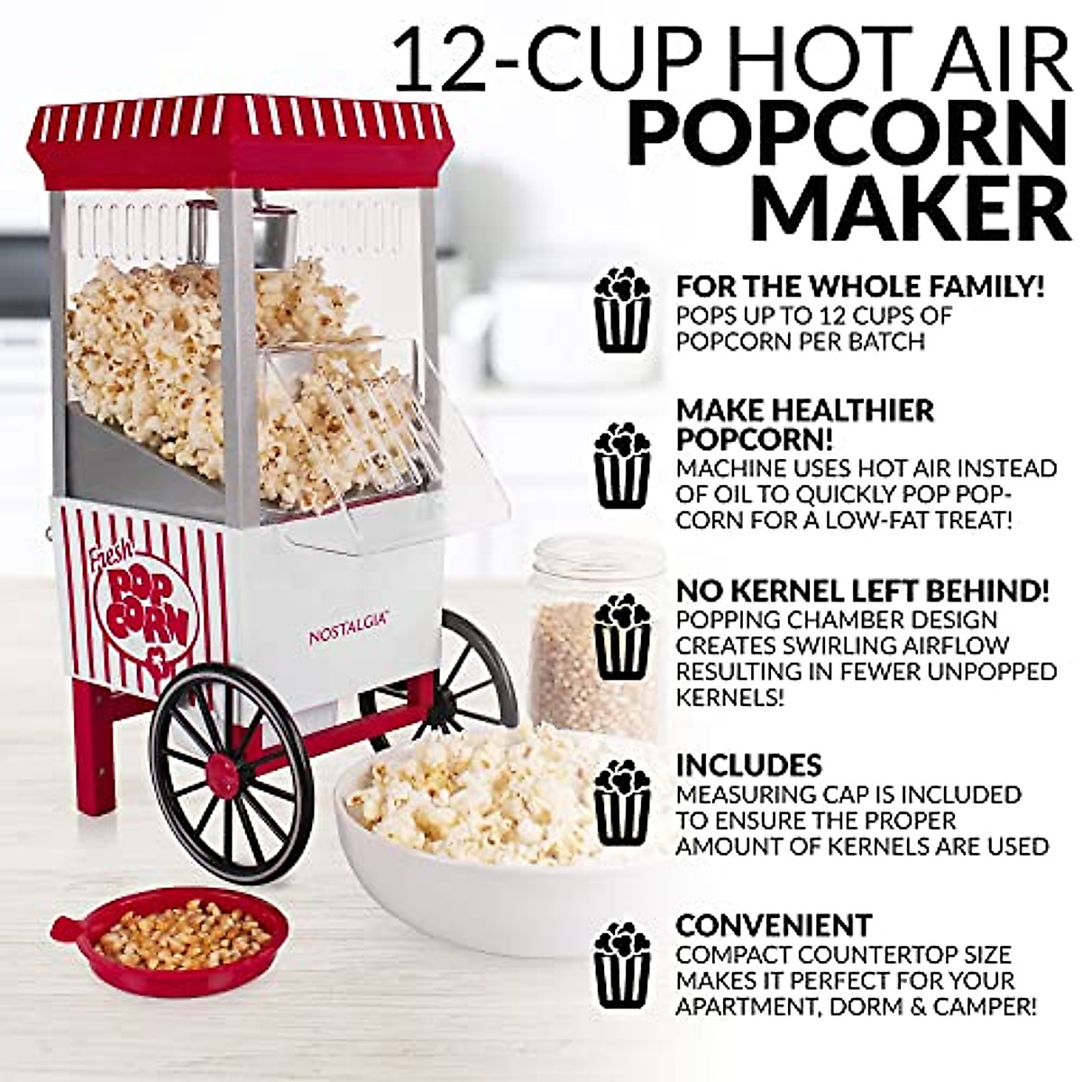 Nostalgia Hot Dog Roller & Popcorn Maker - Retro Snack Fun