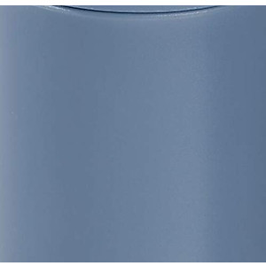 iDesign Cade Oval Slim Trash, Compact Waste Basket Garbage Can for Bathroom, Bedroom, Home Office, Dorm, College, Dusty Blue