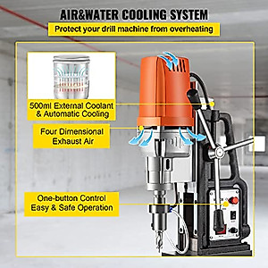 Mophorn 1550W MD50 Magnetic Drill 500 RPM Spindle Speed Electric Magnetic Drilling System with 2 Inch Boring Diameter and 2900 LBS Magnet Force