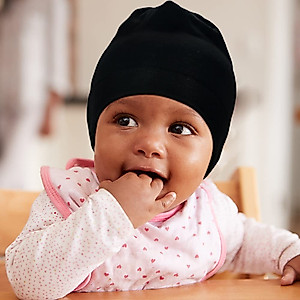 AIPESL 4 Pack Soft Cotton Newborn Hats, Unisex Cute Infant Beanie Caps for Baby Multicolour