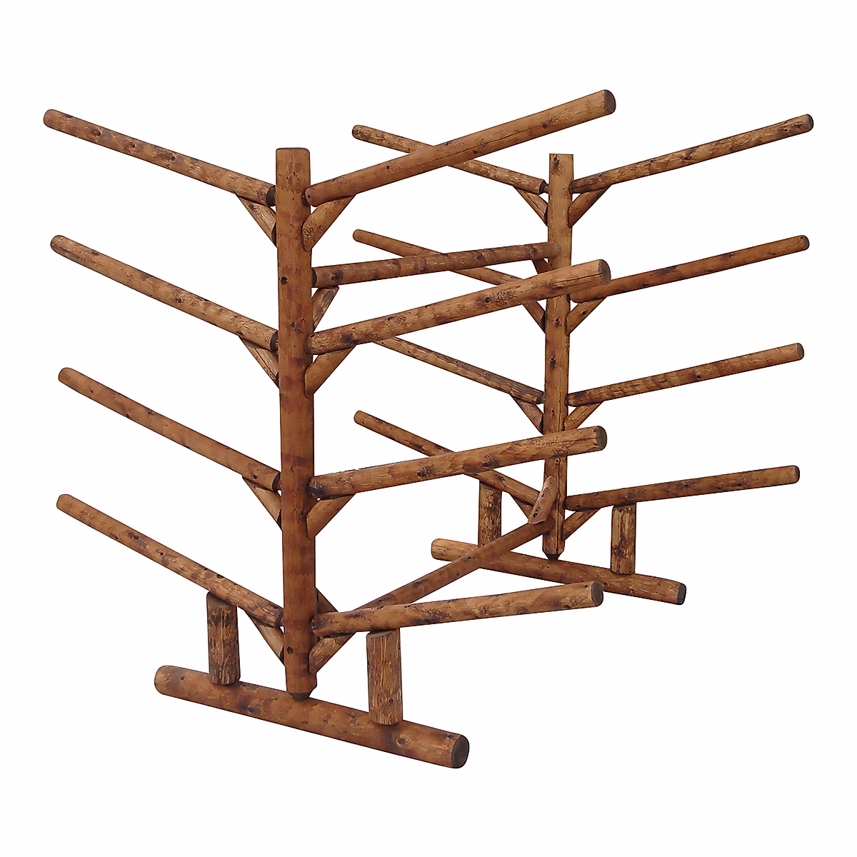 Log Kayak Rack - Kayak Storage Rack, Kayak Racks for Outdoor Storage, Kayak Rack for Garage, Paddle Board Rack, Fishing Rack, Surfboard Rack and SUP Storage Rack - 8 Kayak Racks, Natural