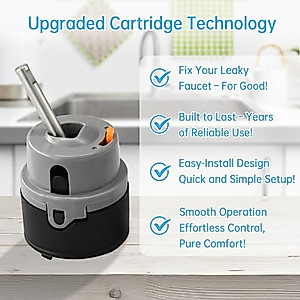 RP50587 Cartridge Replacement for Delta Single Handle Kitchen and Lavatory Faucets, Works with DIAMOND Seal Technology Models Featuring a 36 mm Motion, (Include RP51503 Bonnet Nut）
