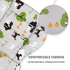 Lomgwumy High Chair Pad,high Chair Cover/seat Cushion, Light and Breathable, Soft and Comfortable, Cute Pattern, Suitable for Most High Chairs, Baby Dining Chairs (Grey Sheep Pattern)