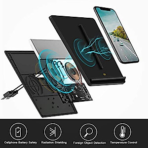 VXDAS Tesla Model 3 Wireless Charger, Dual 10W QI Wireless Phone Charging Pad M3 Car Center Console Tesla Model 3 Accessories Panel with 7pcs Custom Cup Mat Center Console Liner mat-Newest Upgrade