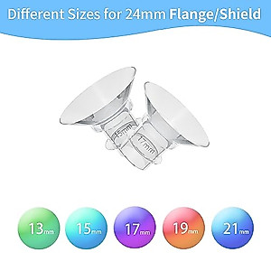 10pc Flange Inserts 13/15/17/19/21 mm,Compatible with S9/S9 Pro /S10/S12 Wearable Breast Pump,Breast Pump Flange Insert,Silicone Flange Insert,Nipple Flange Insert, Pump Flange Insert
