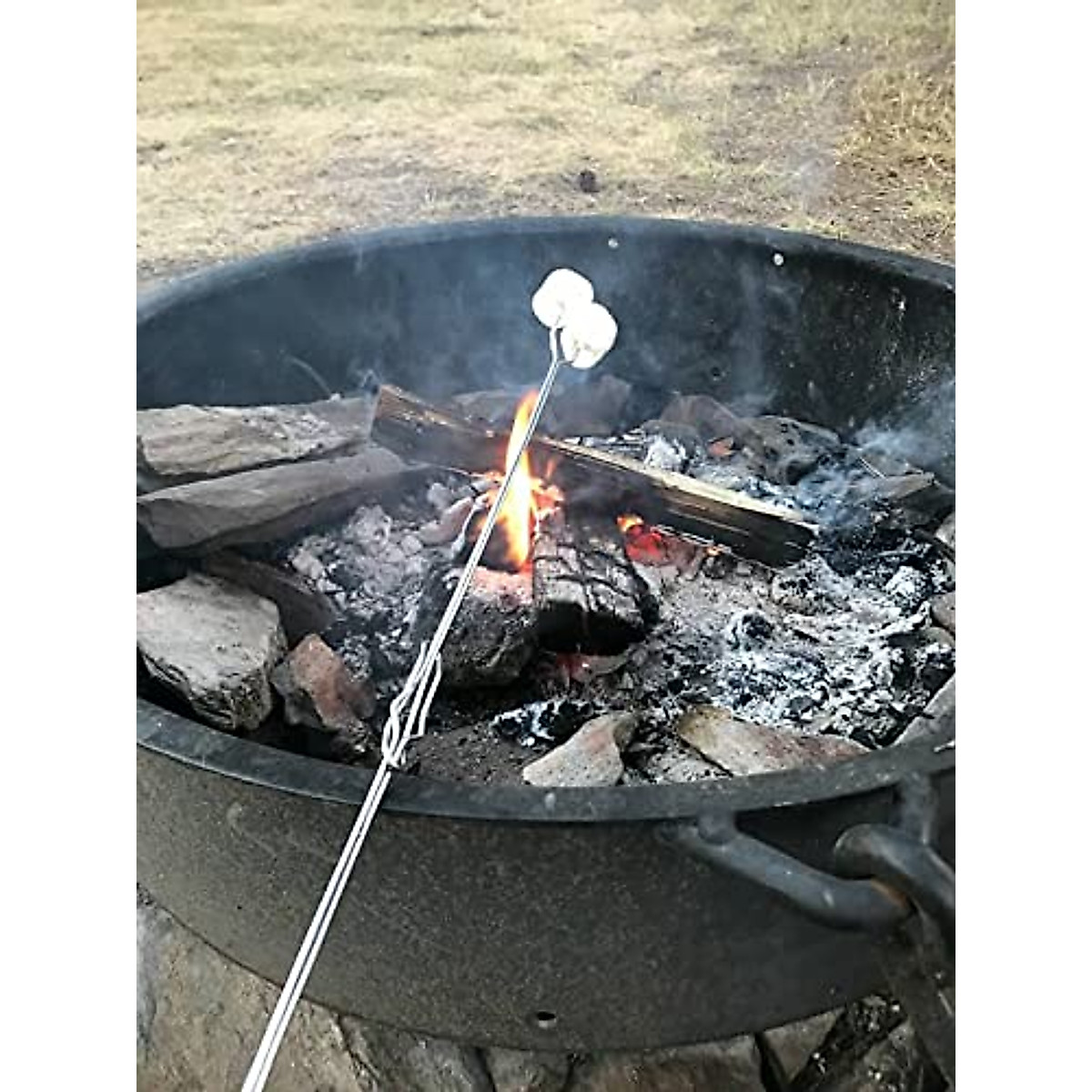 Begatter Marshmallow Roasting Sticks, Extendable Long Smores Sticks & Hot Dog Forks for Fire Pit Campfire, Telescoping Heavy Duty Campfire Forks, 4PCS with Carry Case