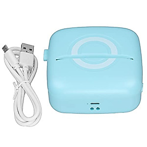 Sanpyl Mini Printer, 200DPI Resolution Inkless Thermal Printer, Ergonomic Lightweight Portable Printer for Home Office Travel Gift(Blue)