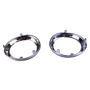 SixBuys Fog Driving Light Lamp Chrome Bezel Trim Ring Compatible with Toyota Sienna SE Mini 3.5L DOHC Naturally Aspirated 2011-2017 Replace 5271308020 TO1038150 5271208020 TO1039150